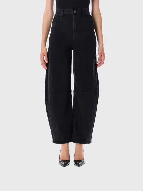 SELF-PORTRAIT High-rise Wide-leg Jeans - Black