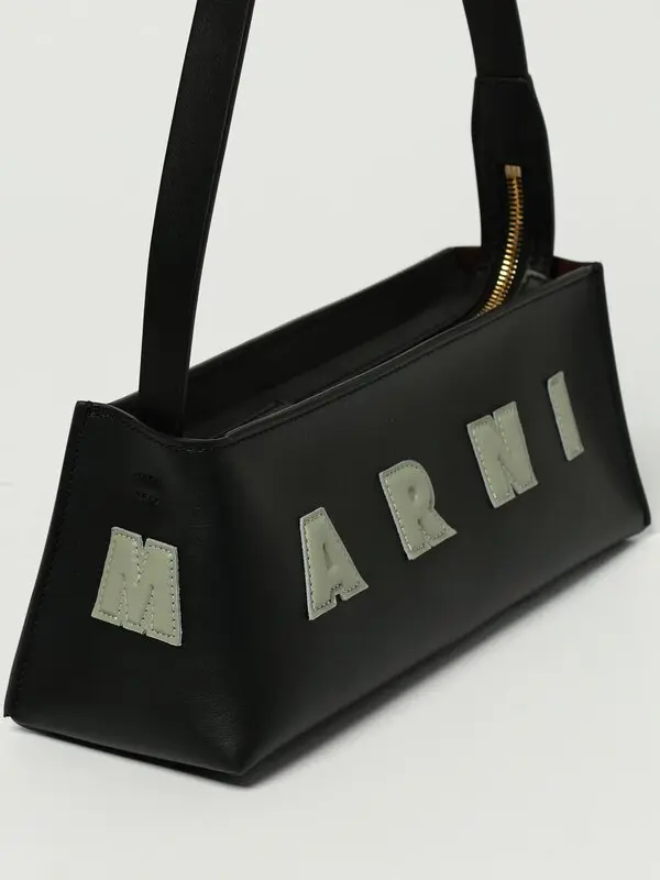 Marni Leather Shoulder Bag - Black