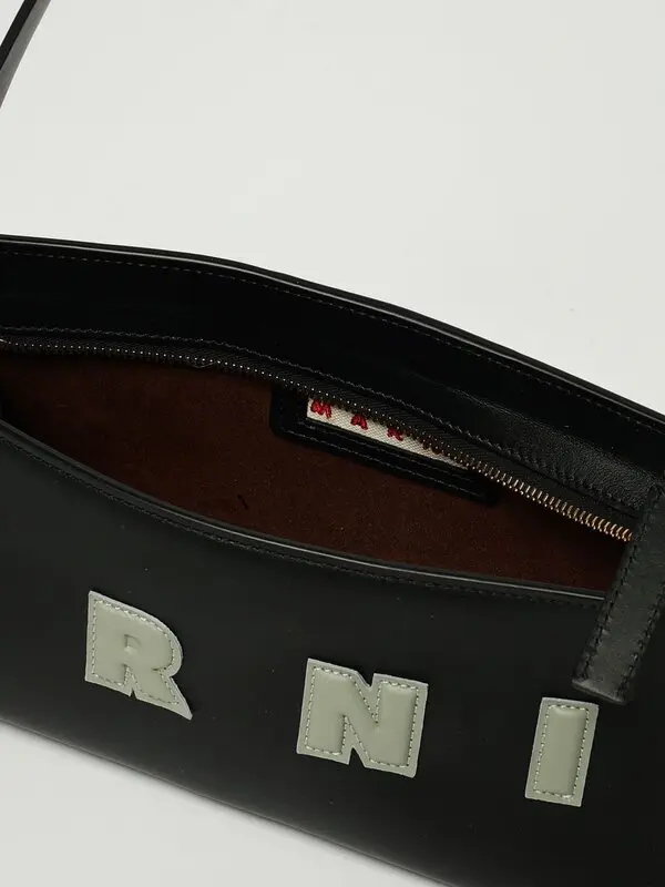 Marni Leather Shoulder Bag - Black