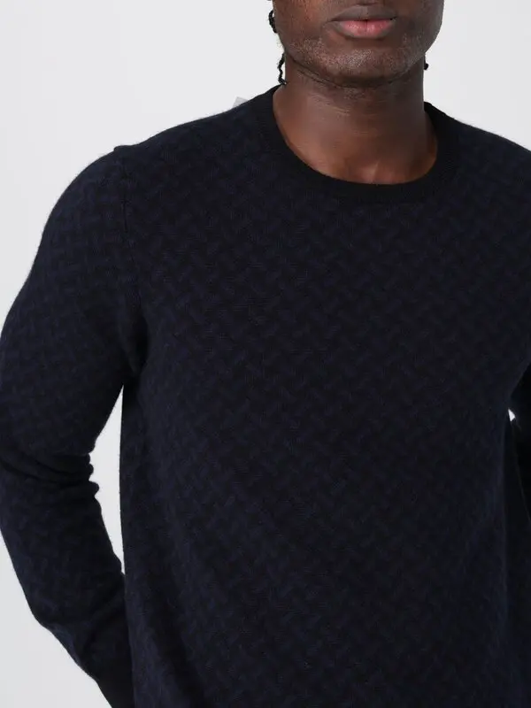 DRUMOHR Geometric Pattern Crew Neck Sweater