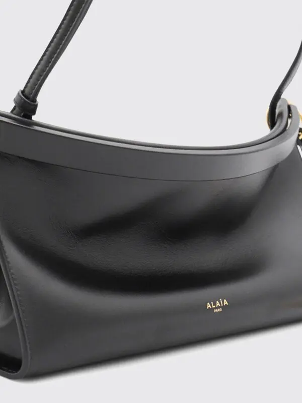 Alaïa Leather Shoulder Bag - Black