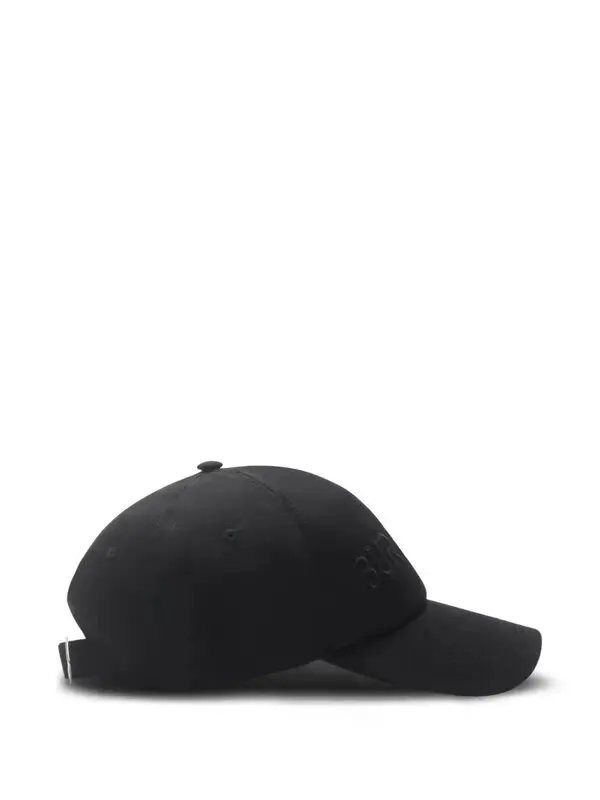 Burberry Logo Gabardine Baseball Cap - Black