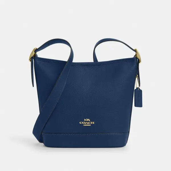 COACH® Jude Duffle Bag - Pebbled Leather/gold/deep Blue