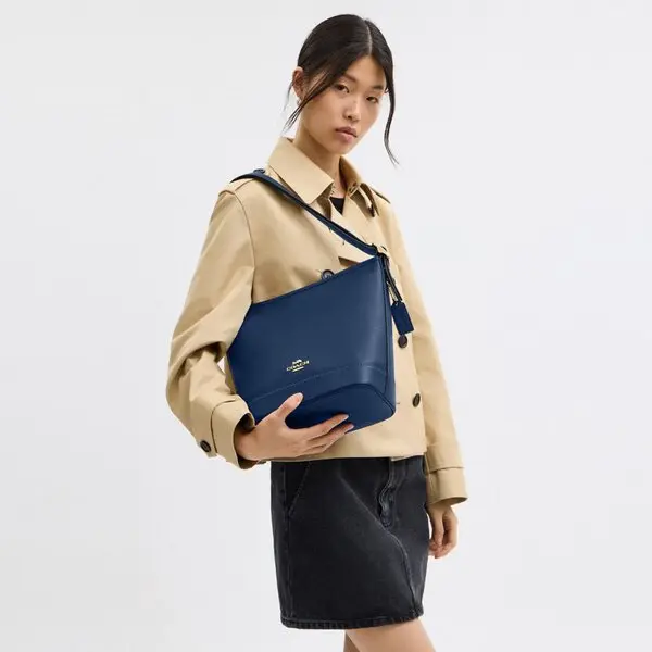 COACH® Jude Duffle Bag - Pebbled Leather/gold/deep Blue