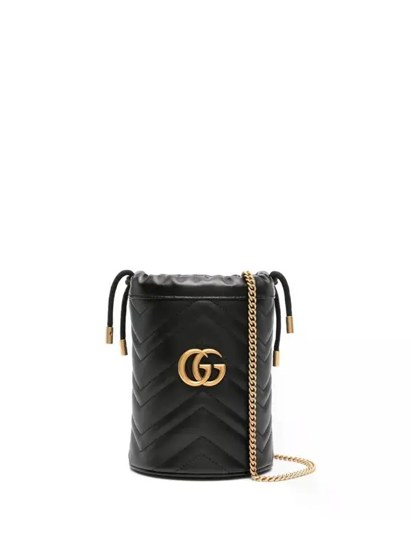 Gucci Mini Gg Marmont Bucket Bag - Black