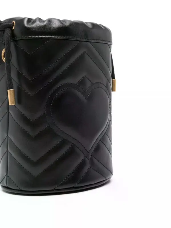 Gucci Mini Gg Marmont Bucket Bag - Black
