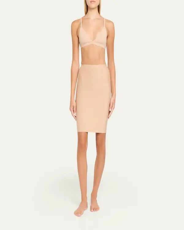 Commando Two-faced Tech High-rise Half Slip - Nu2-beig