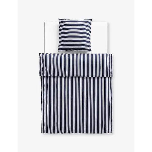 HAY Ete Stripe-print Cotton Duvet Cover - Blue