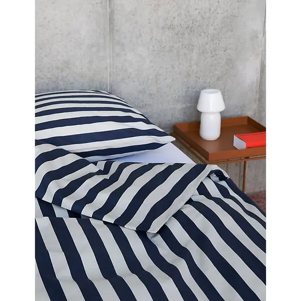 HAY Ete Stripe-print Cotton Duvet Cover