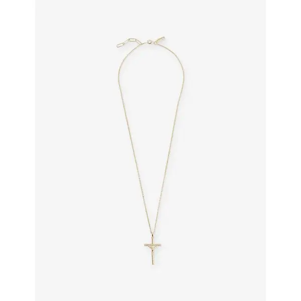 COMMONLINES Studded Cross Sterling Silver Necklace - Gold