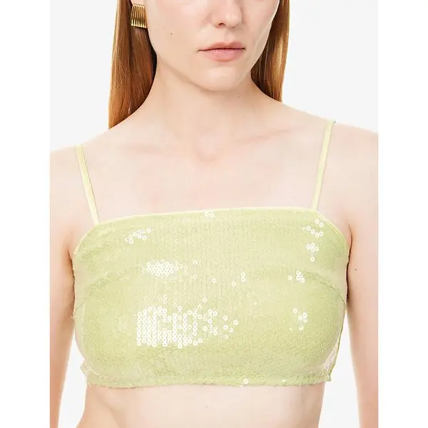 AMY LYNN Sequin Woven Top