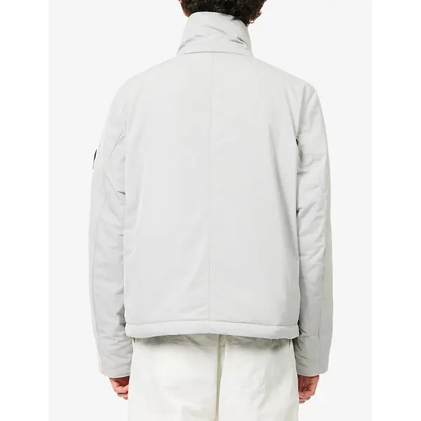 Stone Island Micro Twill Logo-patch Woven Jacket - Pearl Grey