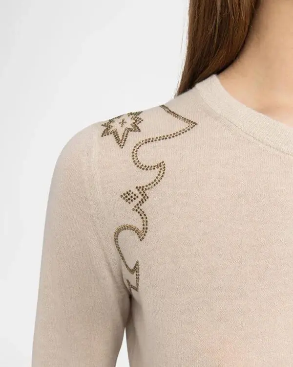 Zadig&Voltaire Missya Western Strass Cashmere Cardigan - Ecru
