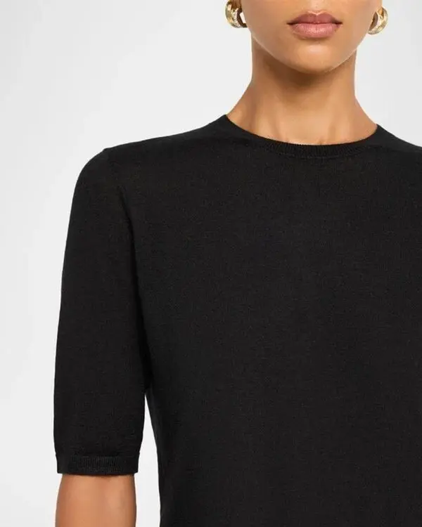 Gabriela Hearst Brunner Short-sleeve Cashmere-silk T-shirt - Black