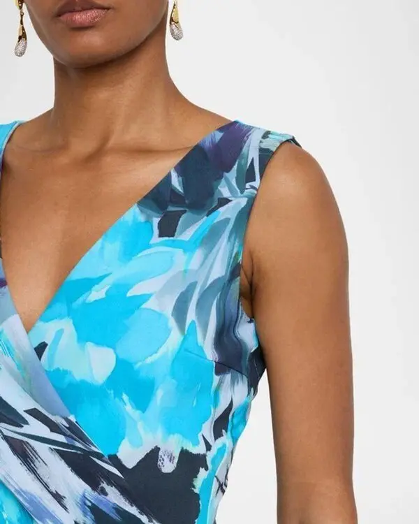 Chiara Boni La Petite Robe Draped Abstract-print Bodycon Dress - Blupat