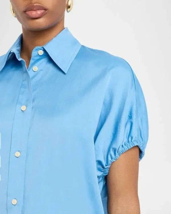CALLAS MILANO Lecce Cap-sleeve Shirt - Blue