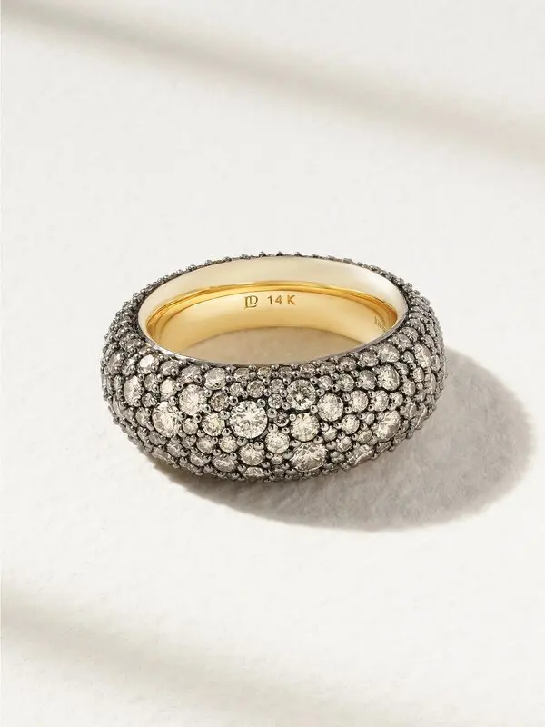 LUCY DELIUS Bombé Diamond Ring - Gold