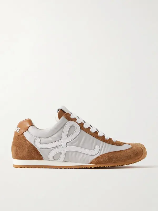 Loewe Ballet Runner 2.0 Shell, Suede And Leather Sneakers