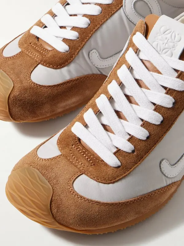 Loewe Ballet Runner 2.0 Shell, Suede And Leather Sneakers