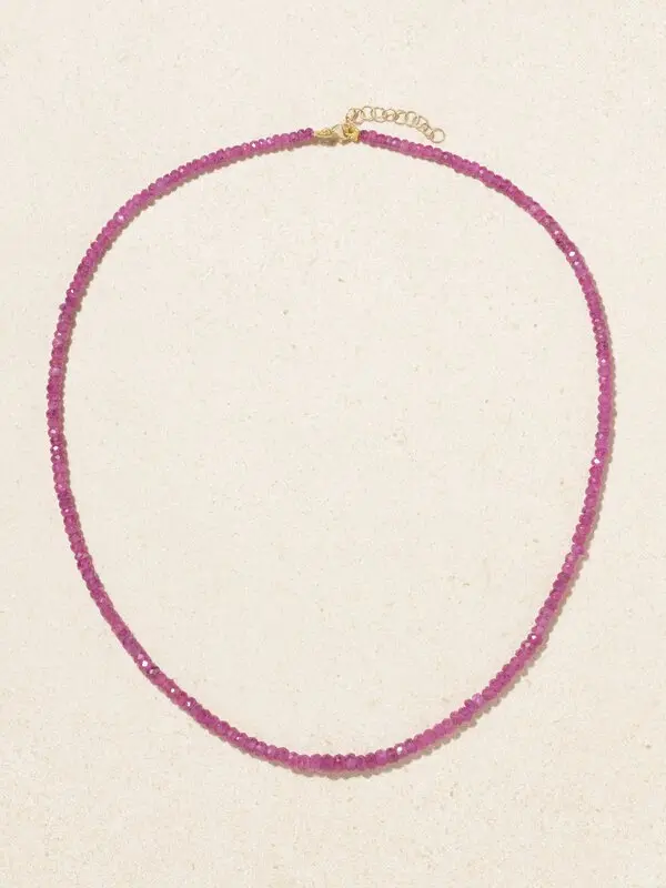 Jia Jia Gold And Sapphire Necklace - Pink