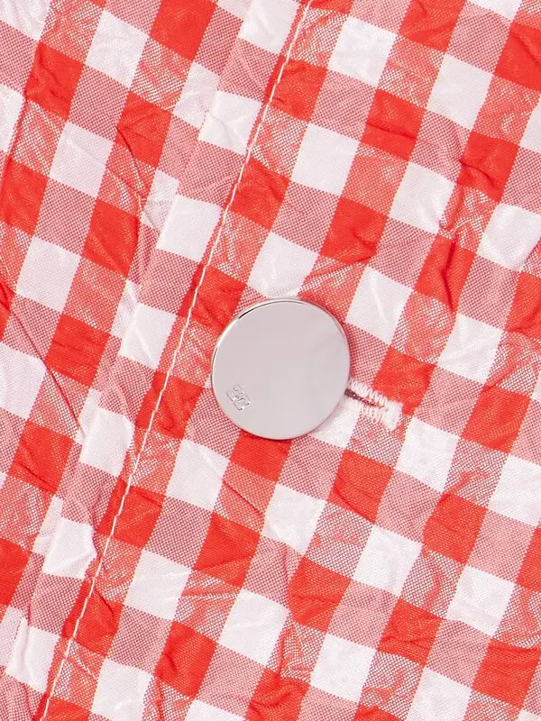 GANNI Ruffled Gingham Crinkled-taffeta Mini Dress