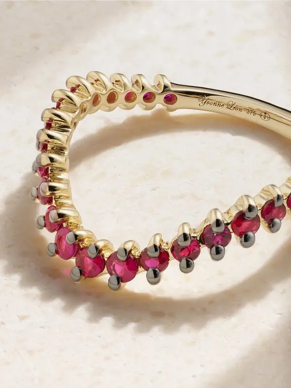 Yvonne Léon Alliance 9-karat Gold Ruby Ring
