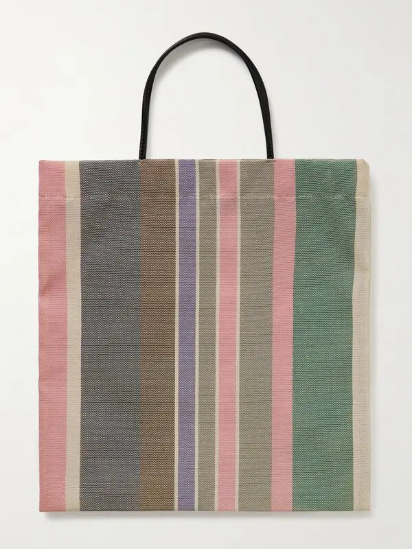 THE ROW Barn Mini Striped Mesh Tote