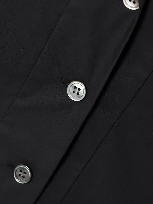 Theory Lace-trimmed Cotton-blend Poplin Shirt