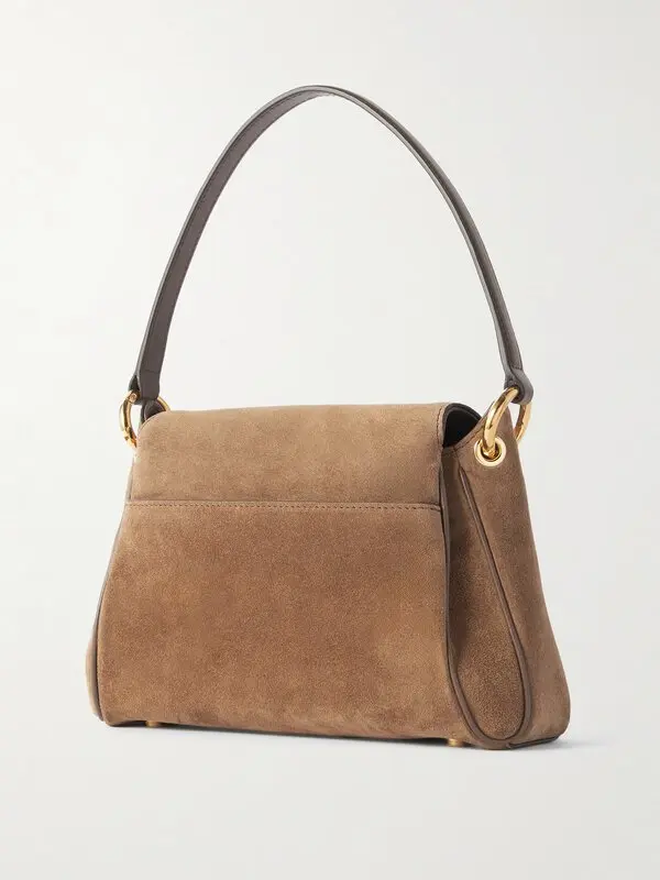 TOM FORD Tara Small Suede Shoulder Bag