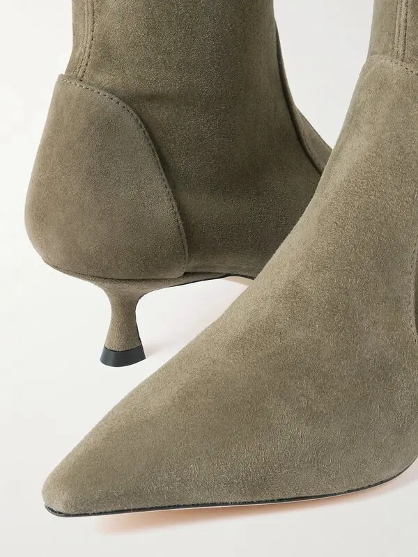 STUART WEITZMAN Naomu Suede Ankle Boots - Brown