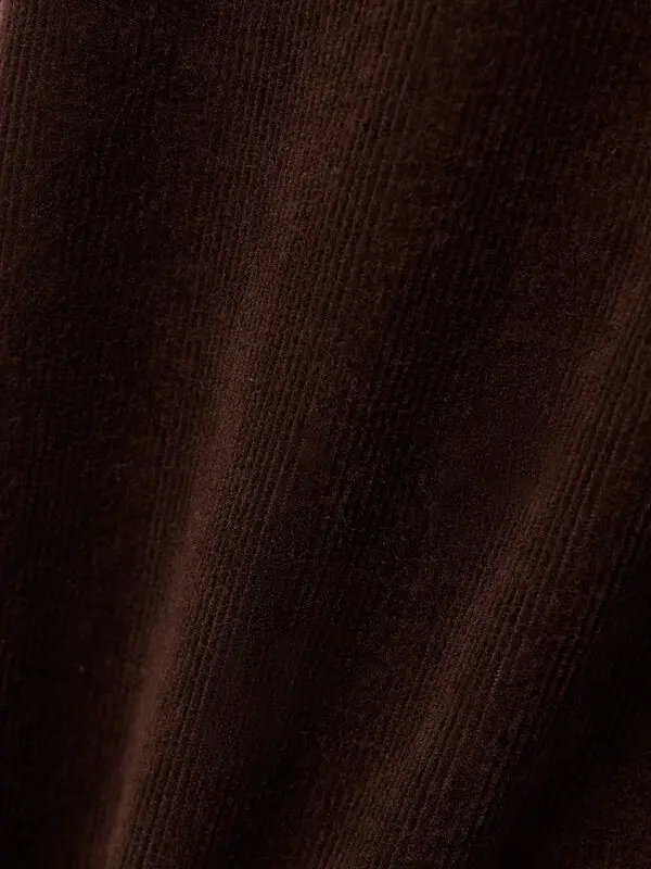 NILI LOTAN Florence Cotton-blend Corduroy Flared Pants - Burgundy