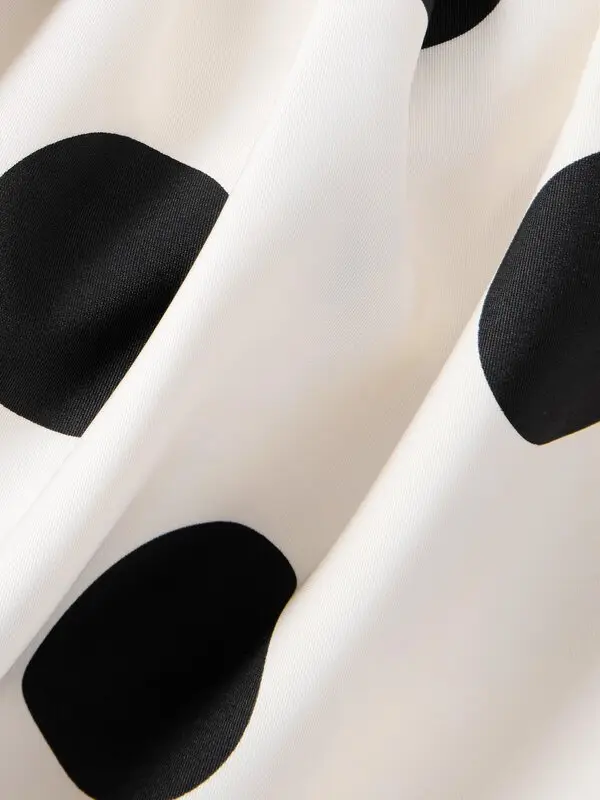 DIMA AYAD One-shoulder Polka-dot Maxi Dress