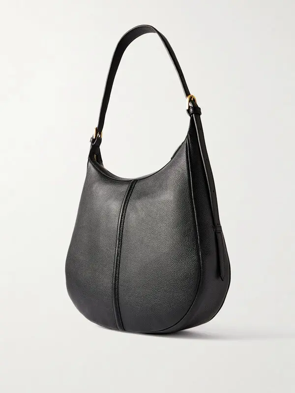 DEMELLIER The Siena Embellished Textured-leather Shoulder Bag - Black
