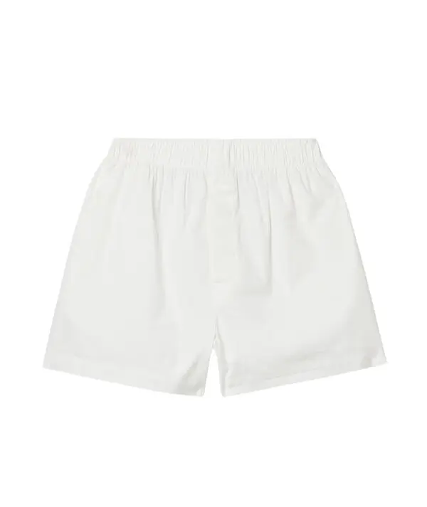 SKIMS Cotton-blend Poplin Boxers - White