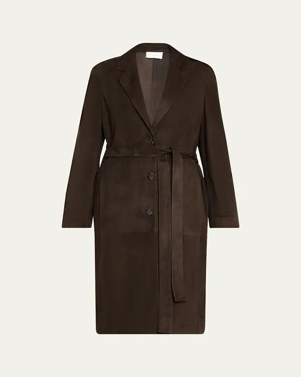 THE ROW Babilonia Suede Belted Coat