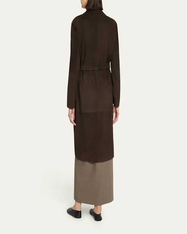THE ROW Babilonia Suede Belted Coat
