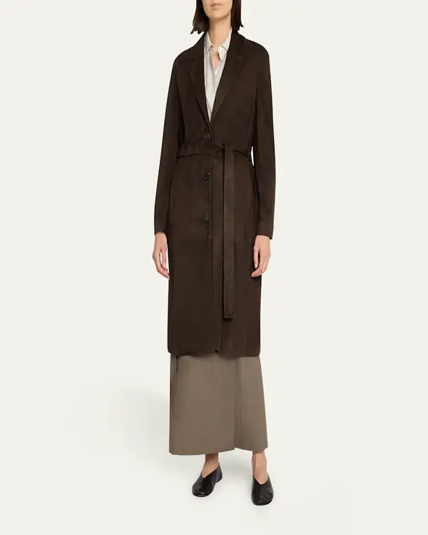 THE ROW Babilonia Suede Belted Coat