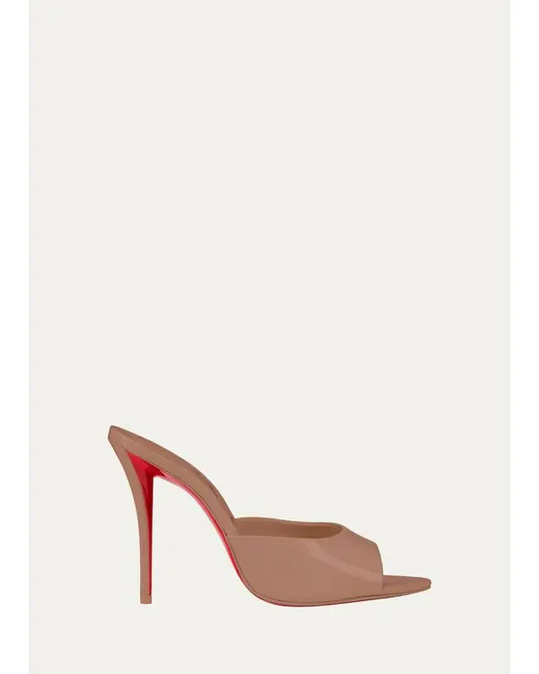 CHRISTIAN LOUBOUTIN 100mm Miss Z Leather Mule Sandals - Blush