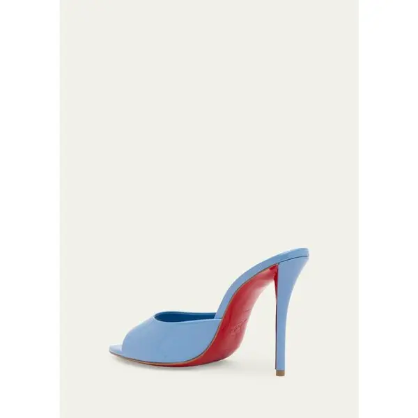 CHRISTIAN LOUBOUTIN 100mm Miss Z Leather Mule Sandals - Grapefruit