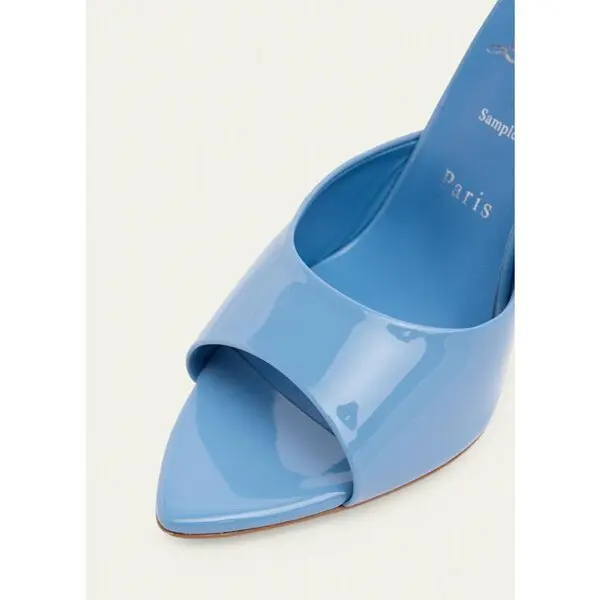 CHRISTIAN LOUBOUTIN 100mm Miss Z Leather Mule Sandals - Grapefruit
