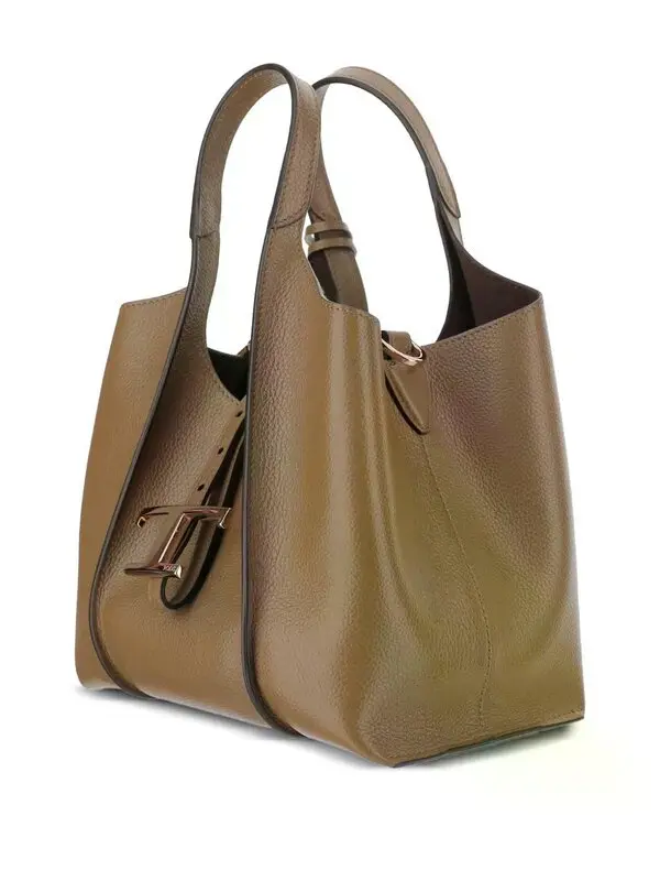 TOD'S T-buckle Leather Shoulder Bag - Brown
