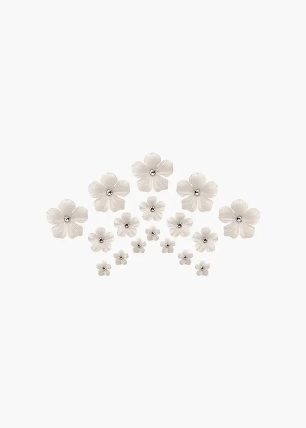 JENNIFER BEHR Anemone Hair Magnets Set Of 14 - Crystal Cream