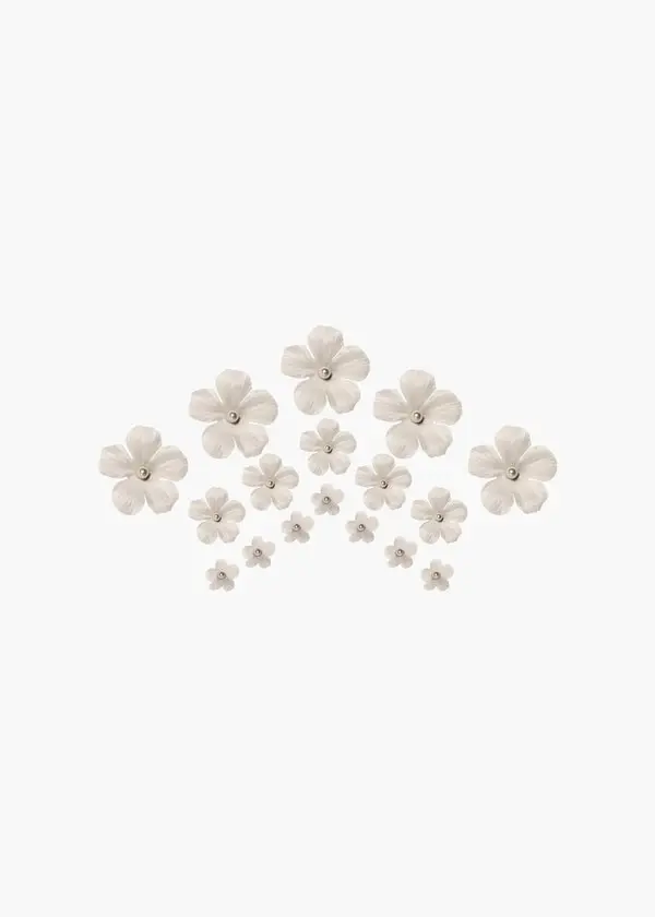 JENNIFER BEHR Anemone Hair Magnets Set Of 14 - Pearl Cream