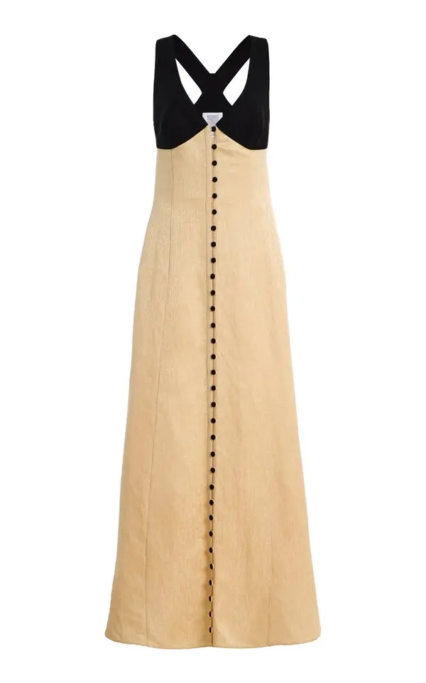 Rosie Assoulin Row; Row; Row Your Buttons Cotton-blend Dress - Ivory