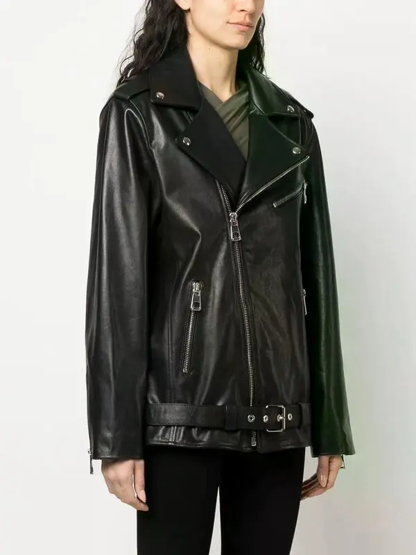 MANOKHI Leather Biker Jacket
