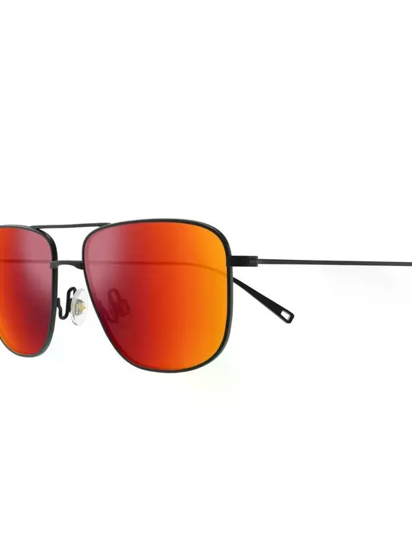Maui Jim Mikioi Titanium Rectangular Sunglasses