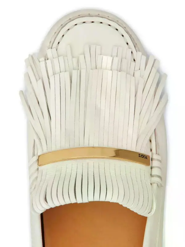 TOD'S Fringed Leather Loafers