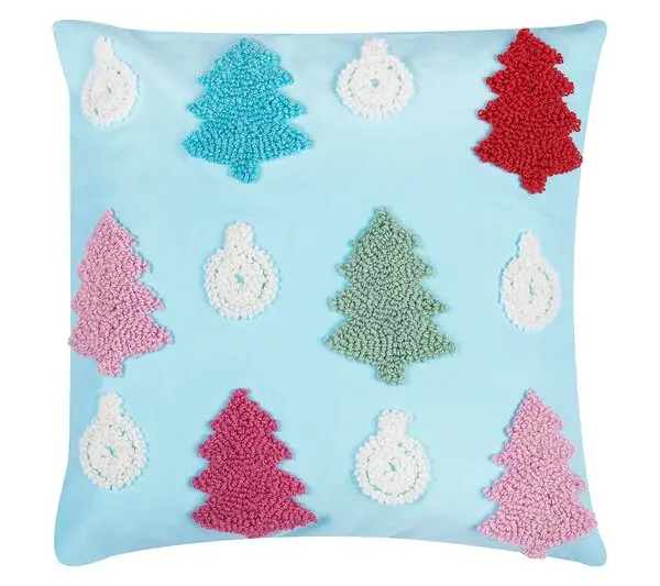 VALERIE PARR HILL 18' X 18' Trees Hooked Throw Pillow Valerie - One-color