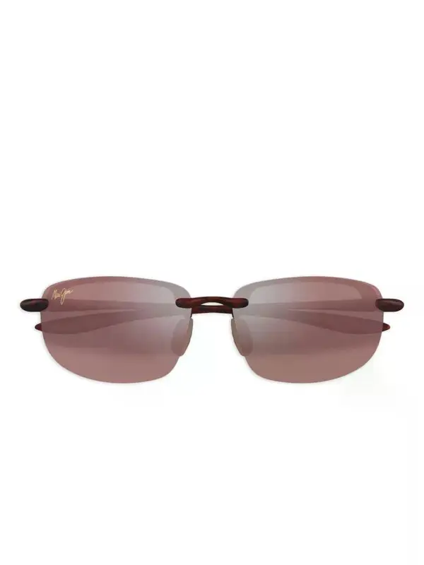Maui Jim Ho’okipa Rimless Sunglasses With Mirrored Lenses - Brown