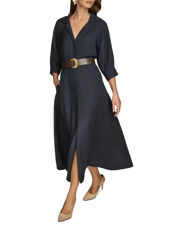 Donna Karan New York Belted Shirt Dress - Nightfall